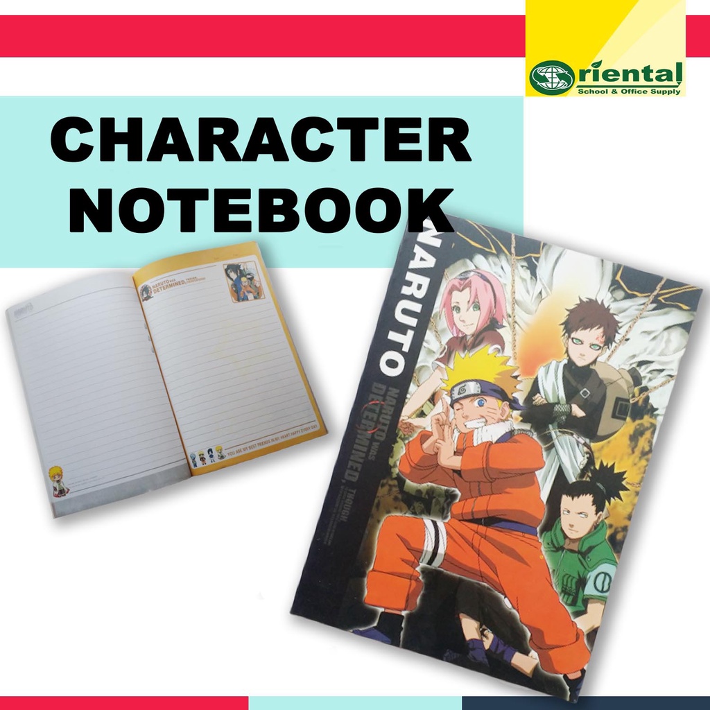 Naruto Character Notebook Design - Colorful Pages inside the Note Book ...