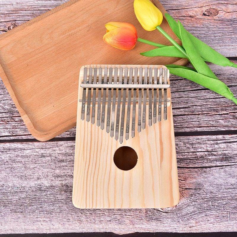 Portable Mahogany Body Finger Piano Kit Kalimba Maple 17 Keys Thumb Piano And Tune Hammer