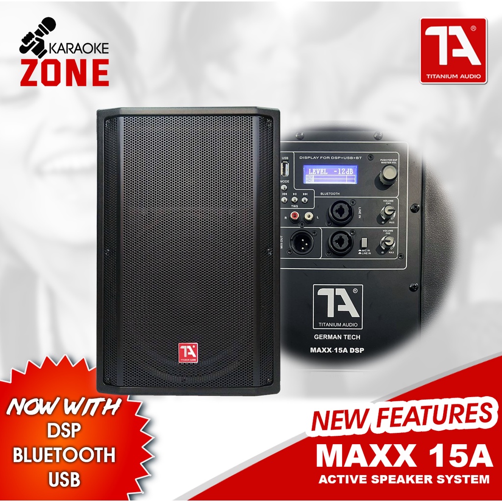 Titanium Audio Maxx 15A / 15 inch Active Speaker / 1000W / Titanium ...