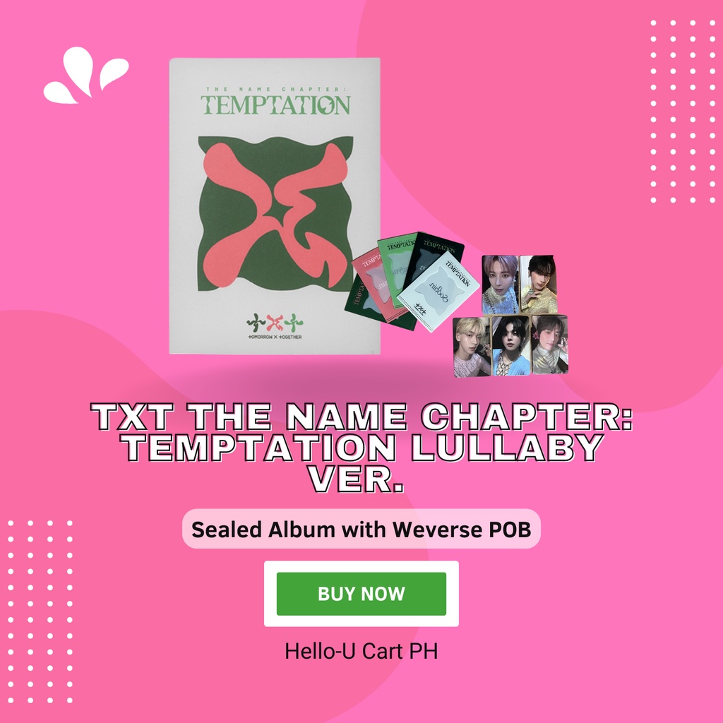 TXT The Name Chapter : TEMPTATION (Lullaby Version) with Weverse POB ...
