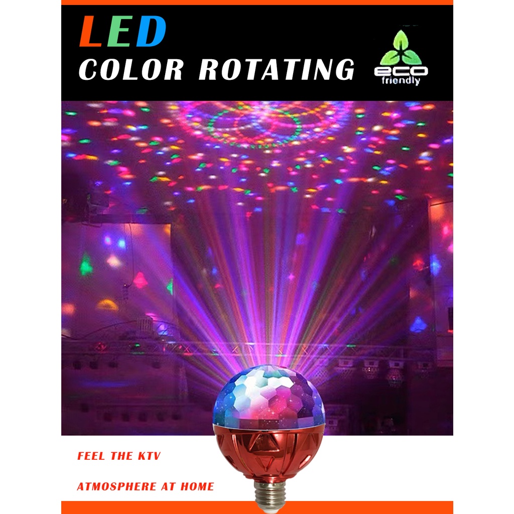 DYY# LED COLOR ROTATING STAGE LIGHT DISCO CRYSTAL CHRISTMAS LIGHT E27 ...