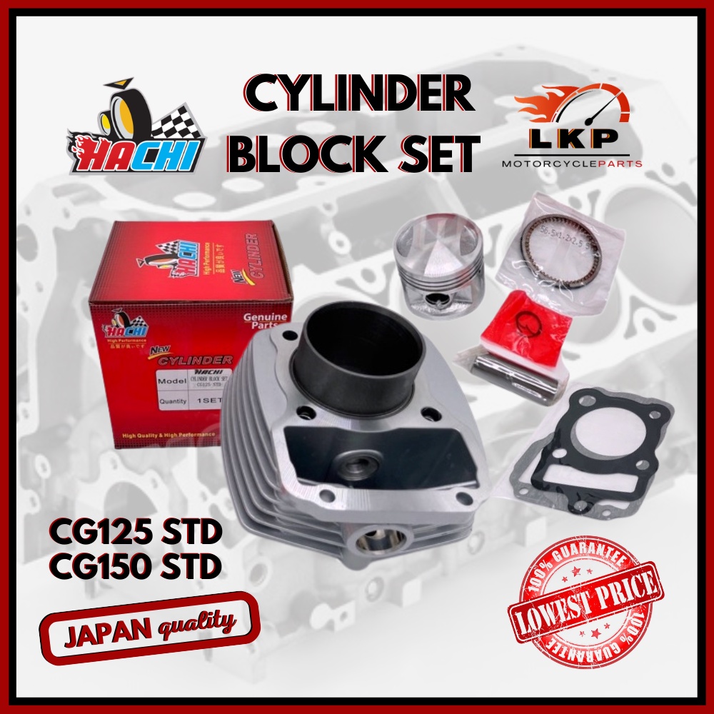 HACHI CYLINDER BLOCK SET CG125/TMX125 STD / CG150 STD MOTORCYCLE PARTS ...