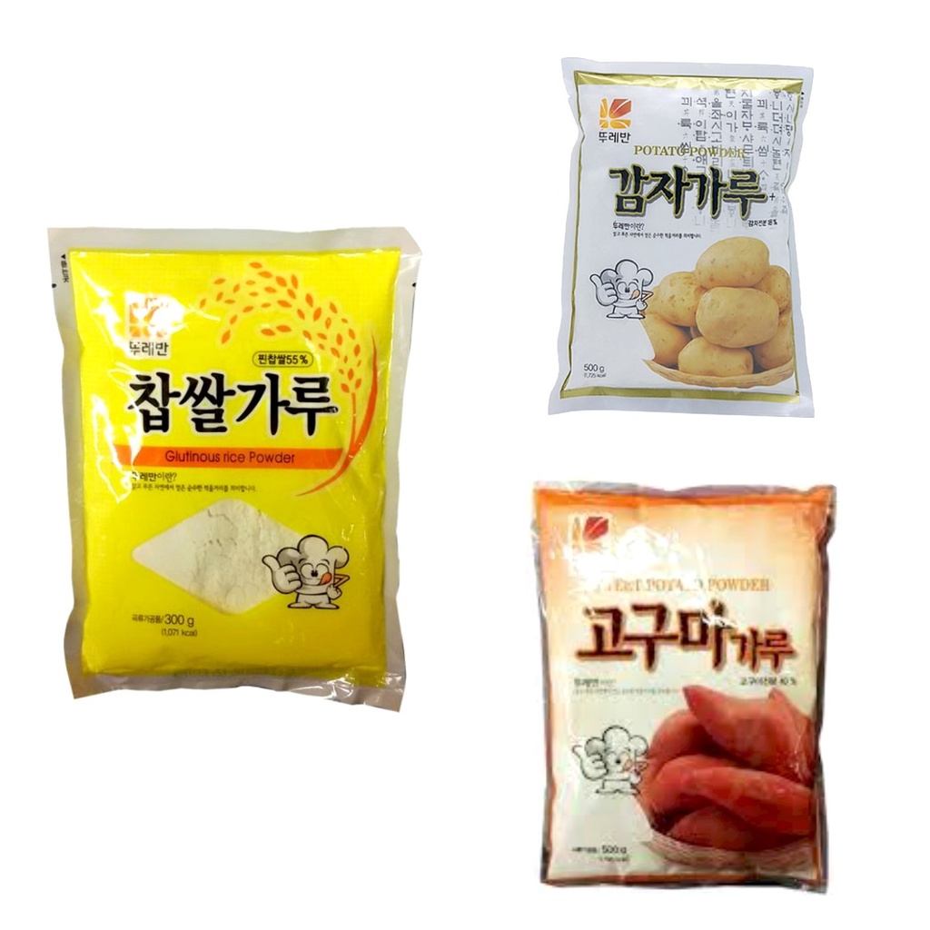 KOREAN POWDERS 300G-500G : GLUTINOUS RICE FLOUR 300G / POTATO POWDER ...