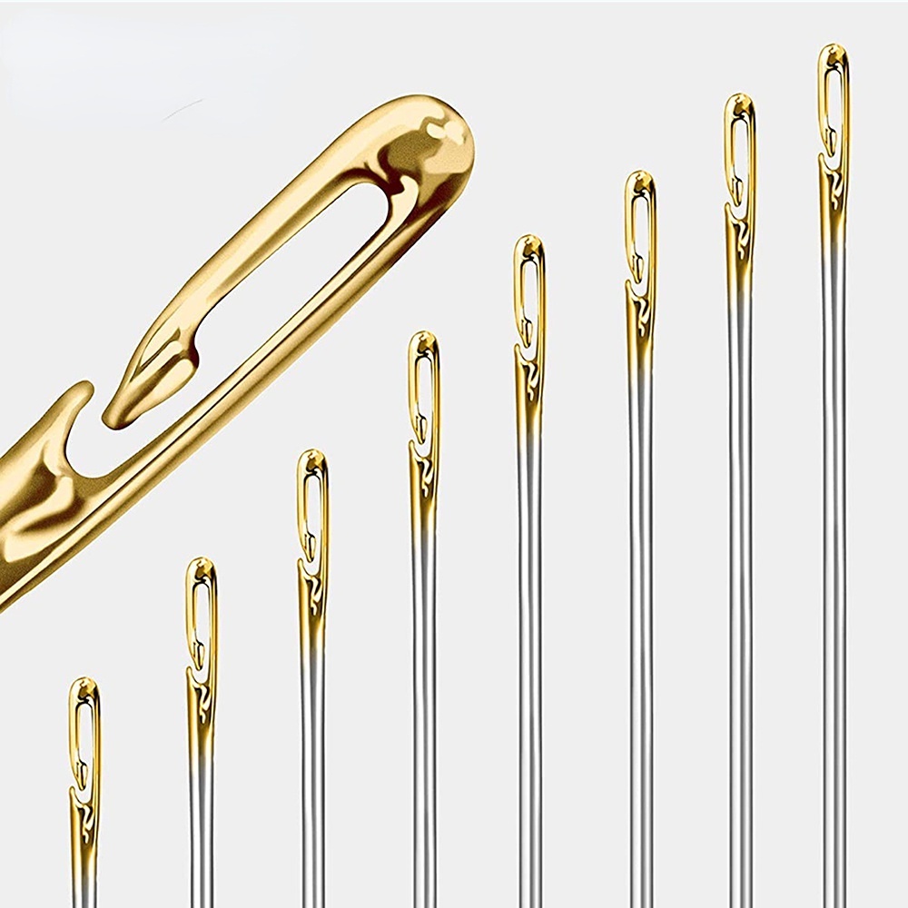 12 Pcs Stainless Steel Hand Sewing Needles, Lengthen, Multi-size ...