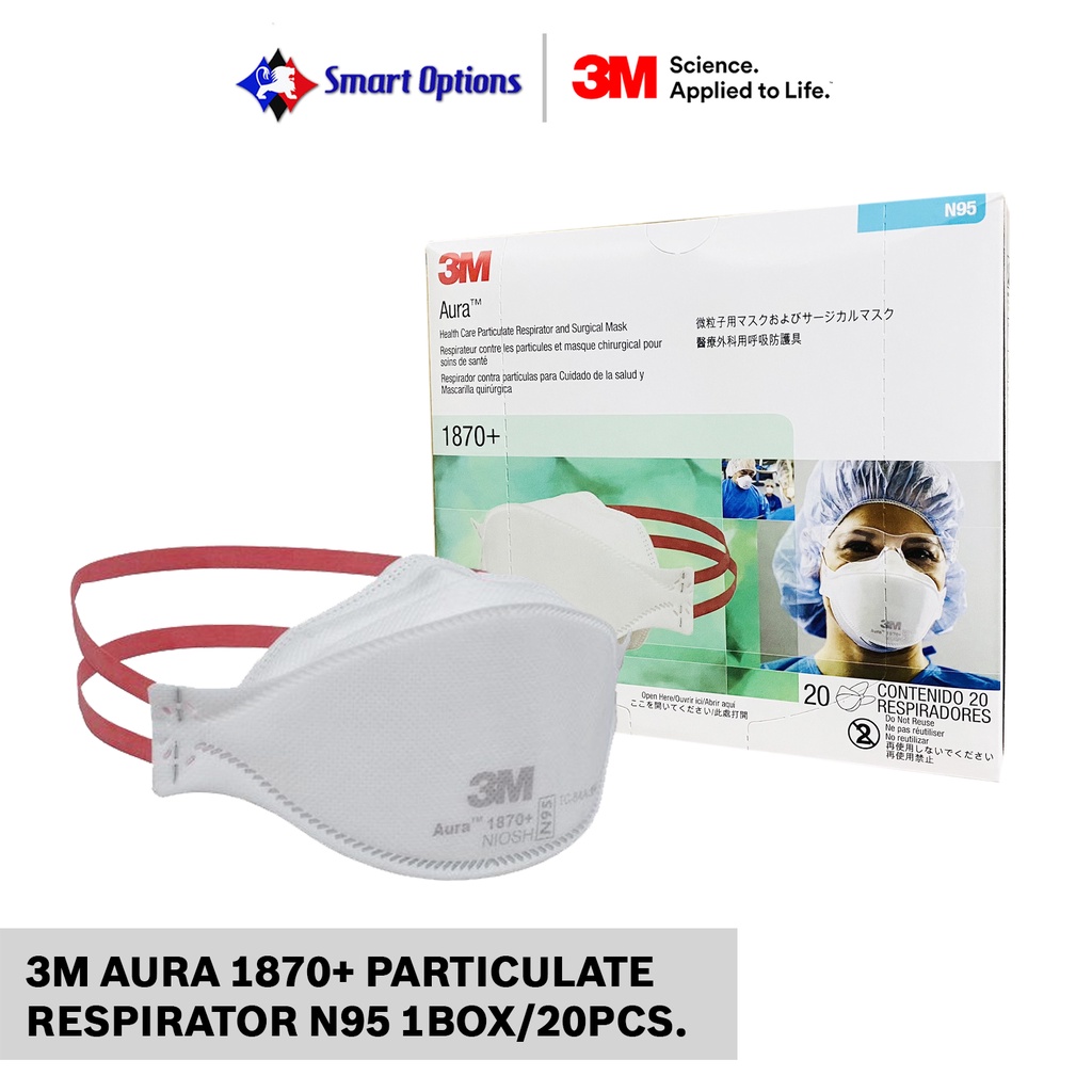 3M AURA™ 1870+ PARTICULATE RESPIRATOR N95 1BOX/20PCS. | Shopee Philippines