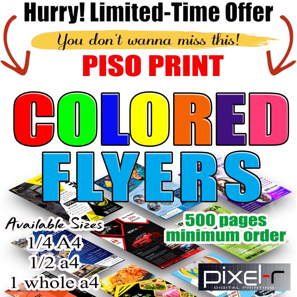 PISO FLYERS (MINIMUM ORDER 500PCS) | Shopee Philippines