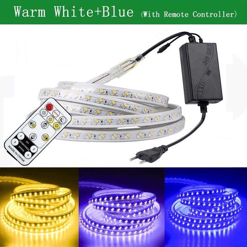 20-100Meters Tri-colors LED Strip Light Waterproof 220V 5730 3 Colors ...