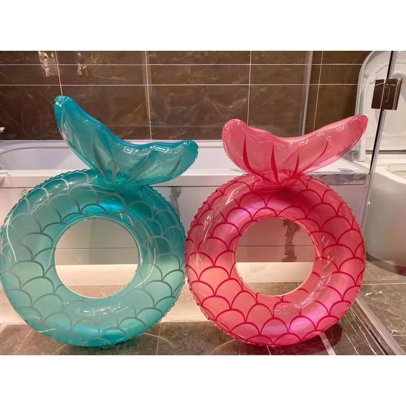 Mermaid Swimming Ring Adults Inflatable Armpit Fishtail Swimming Laps ...