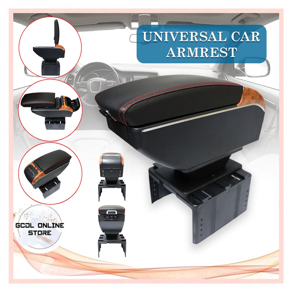 Car Armrest Universal Storage Box w 7 USB Charging Port (Premium Center ...