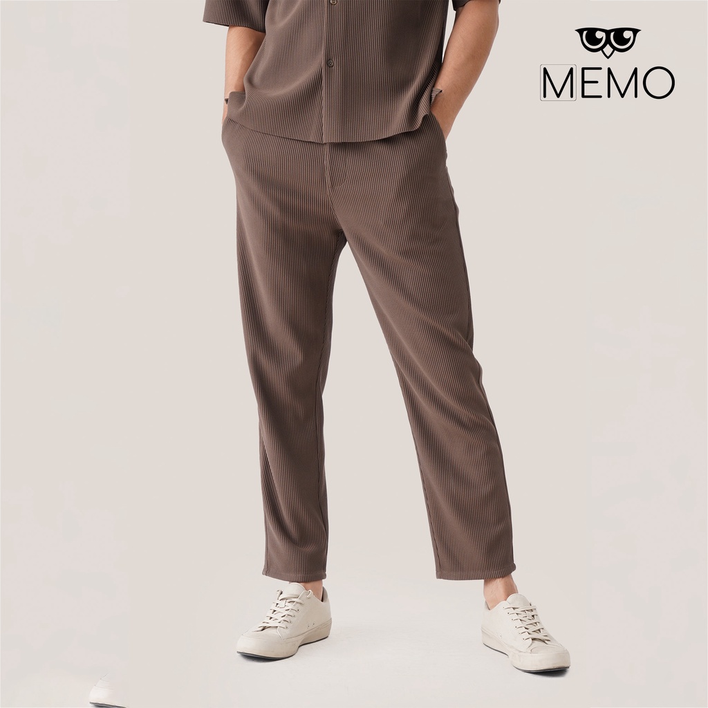 Memo Pleated Pull Up Pants For Men (Fatigue/Black/Midnight Navy ...