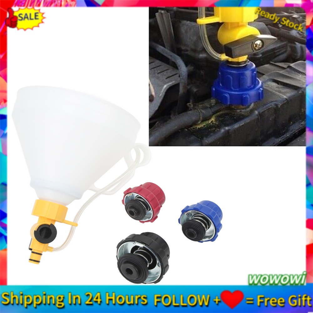 [Ready Stock] Radiator Coolant Refill Funnel Spill Proof Engine Cooling ...