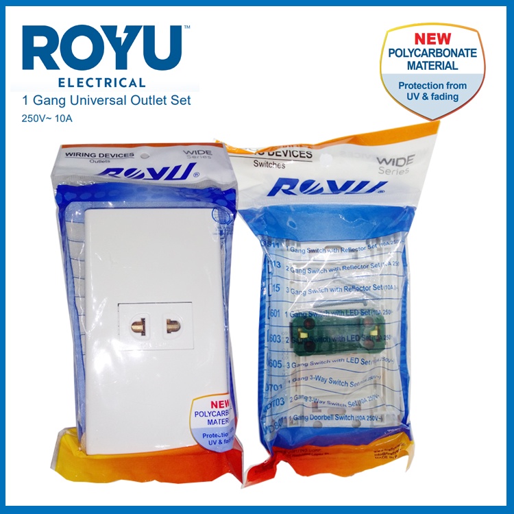 Royu Wiring Devices Electrical (Wide Series) | Shopee Philippines