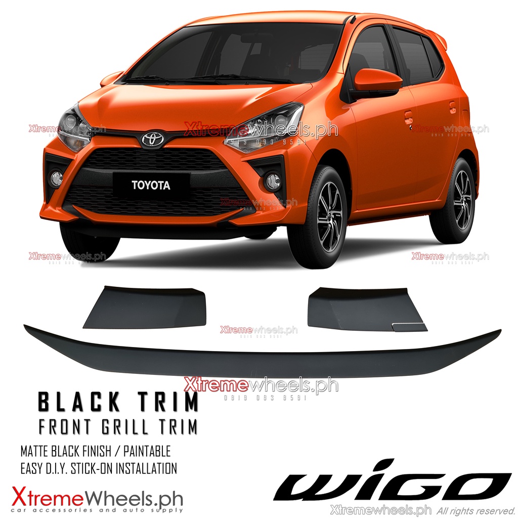 Toyota Wigo 2018-2020 Front Bumper Lower Grill / Grille Cover Matte ...