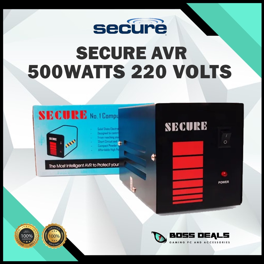 SECURE AVR 500WATTS 220 VOLTS SECURE Computer and Appliances | Shopee ...