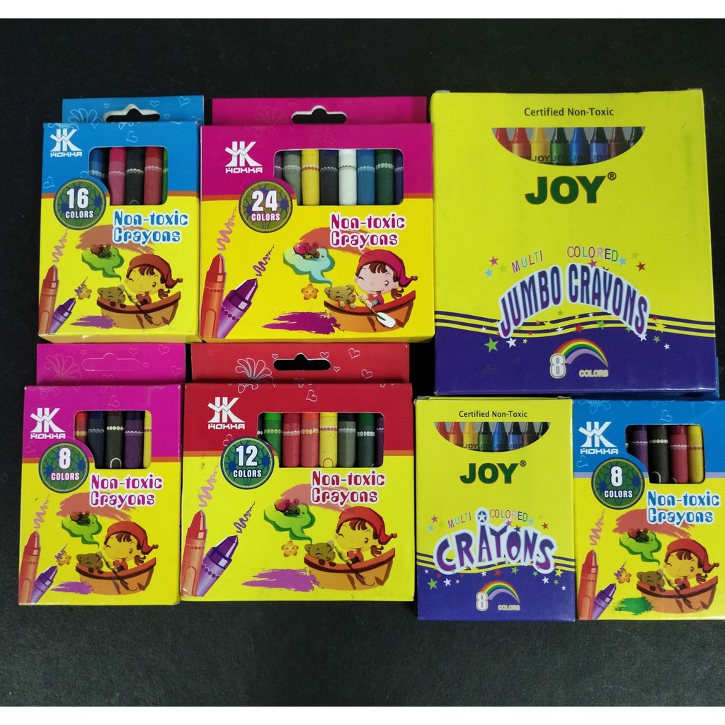 CRAYONS PRIMARY COLORS (Sets of 8,12,16,24) | Shopee Philippines