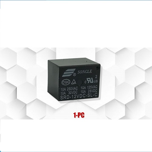 SONGLE MINI RELAY 5-PIN SRD 12V 10A 250VAC, BLACK | Shopee Philippines