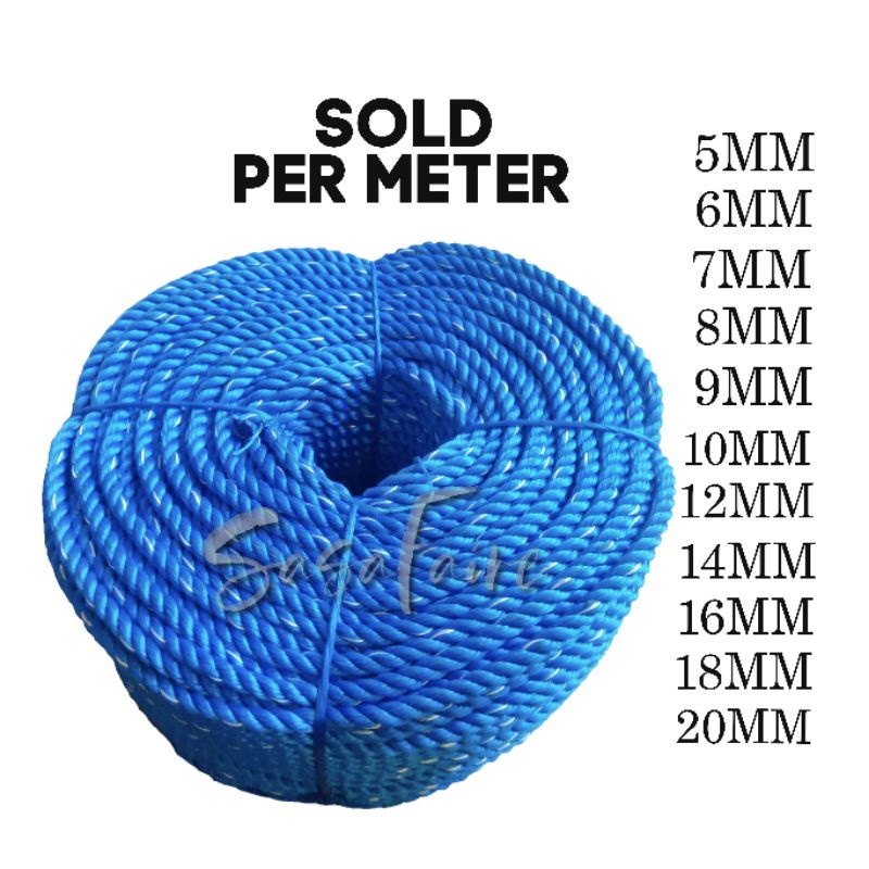 1 meter Tingi | 5MM-20MM | Polypropylene Rope | Twine Lubid Rope ...