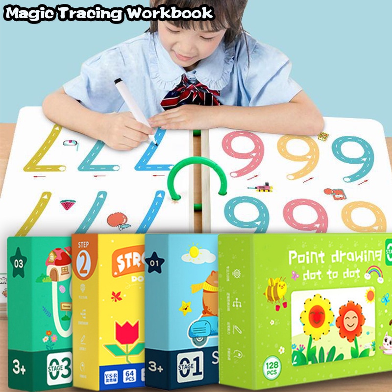 Magic Tracing Workbook Erasable Pen Logical Thinking Training Preschool ...