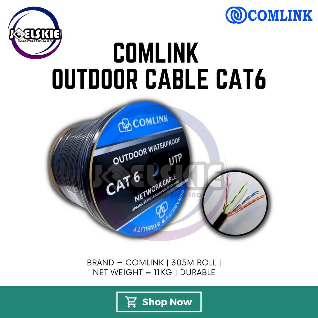 COMLINK CAT6 OUTDOOR CCA 305M High quality | Shopee Philippines