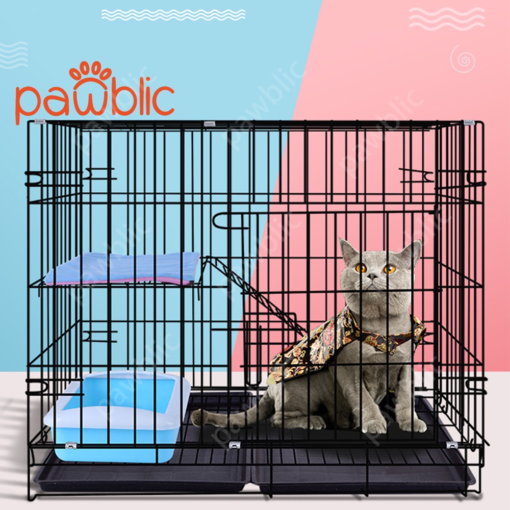 【Ready Stock】XXL Collapsible Dog Cat Cage 2 Layer No Rust And Scratch ...