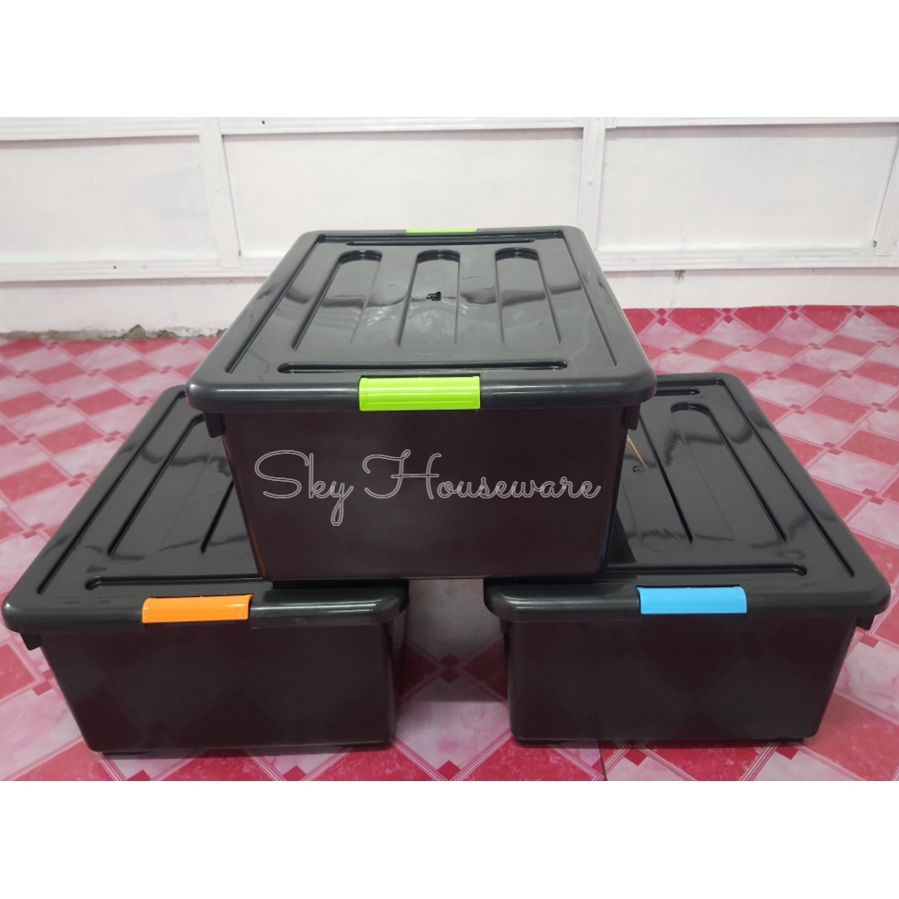 HI TOP STORAGE BOX W/ EASY ROLL-ON WHEELS 42 LITERS #2010 | Shopee ...