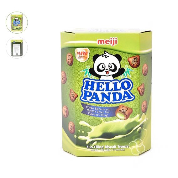 Meiji Hello Panda Matcha Green Tea Filled Biscuits 260g | Shopee ...