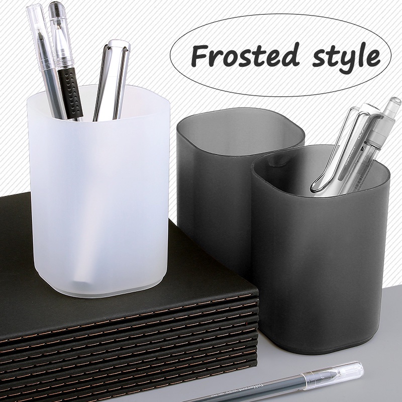 HGS Matte Pen Holder Squear Pencil Holder Multi-function Desk Top ...
