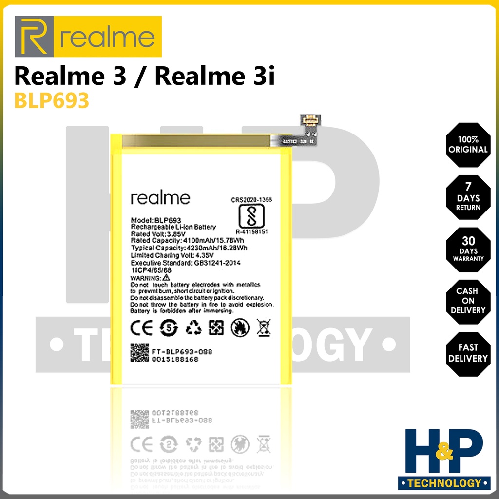 BLP693 Battery Realme 3 / Realme 3i | Shopee Philippines