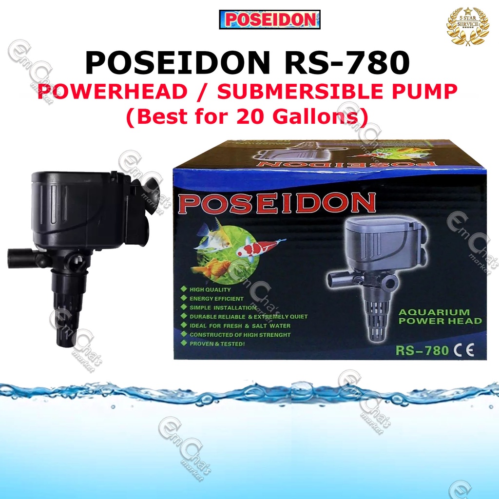 Poseidon RS-780 (POWERHEAD ONLY) for 20 Gallons (20gl) (pwh) Aquarium ...