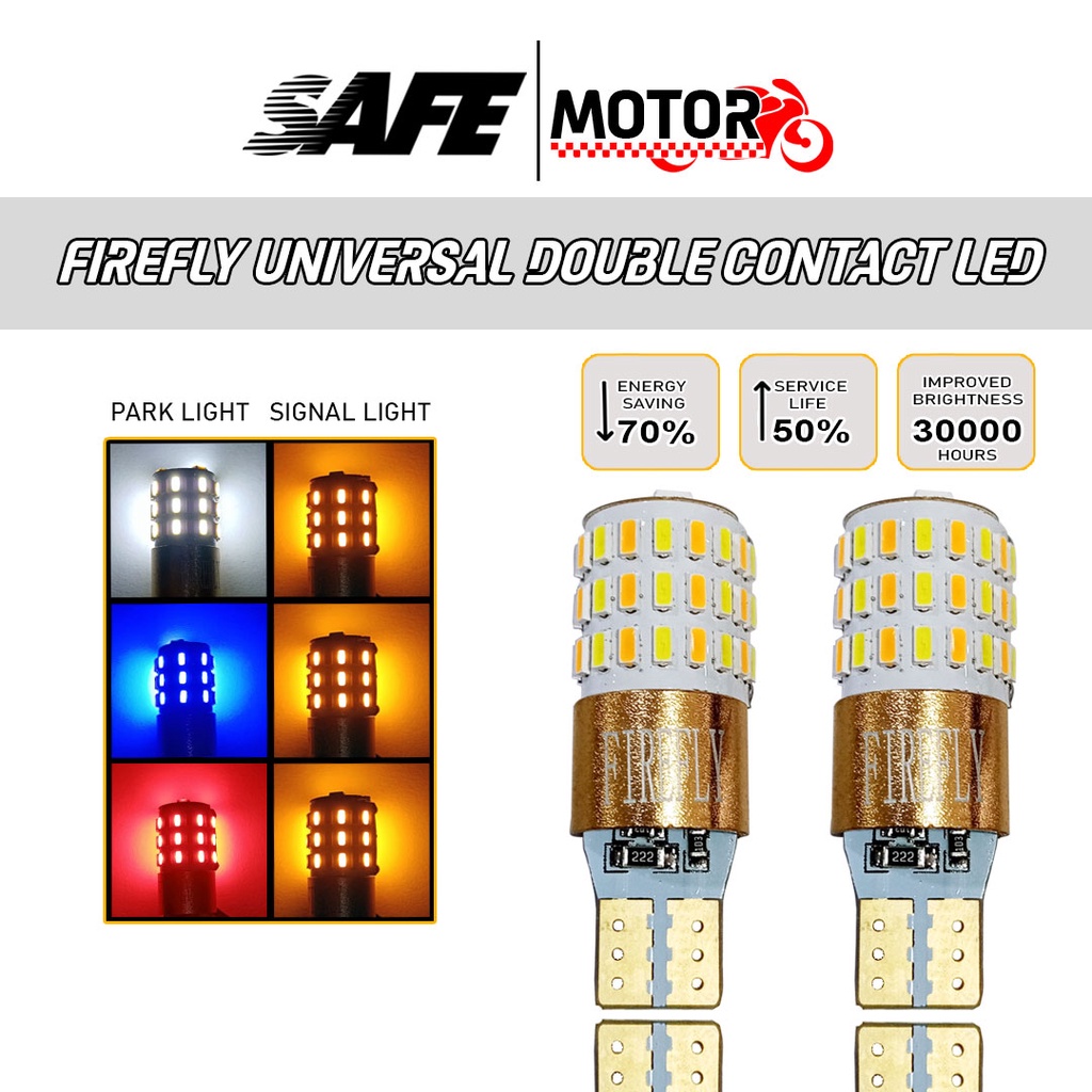 FIREFLY DUAL CONTACT LED Dual Mode T15 Signal/Park Light color amber ...