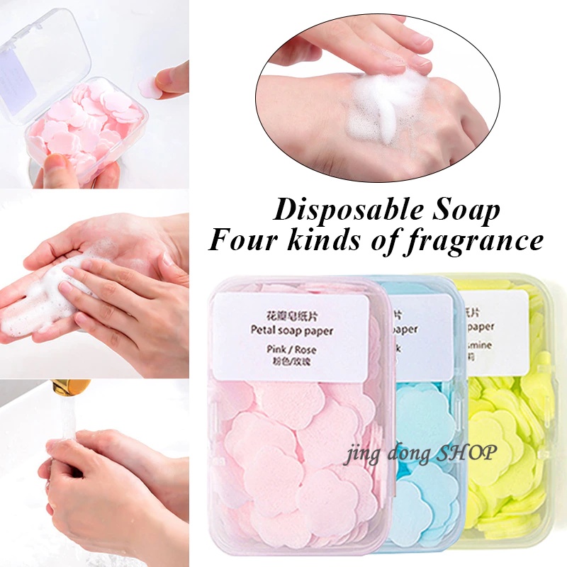 1box Disposable Portable Soap Tablets Mini Outdoor Hand Washing Tablets ...