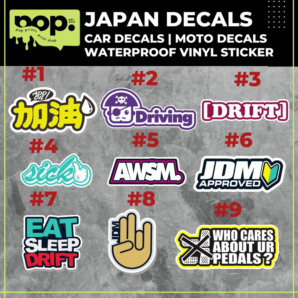 Car Decals and Moto Decals - Car and Moto Sticker - Japan Car Sticker ...