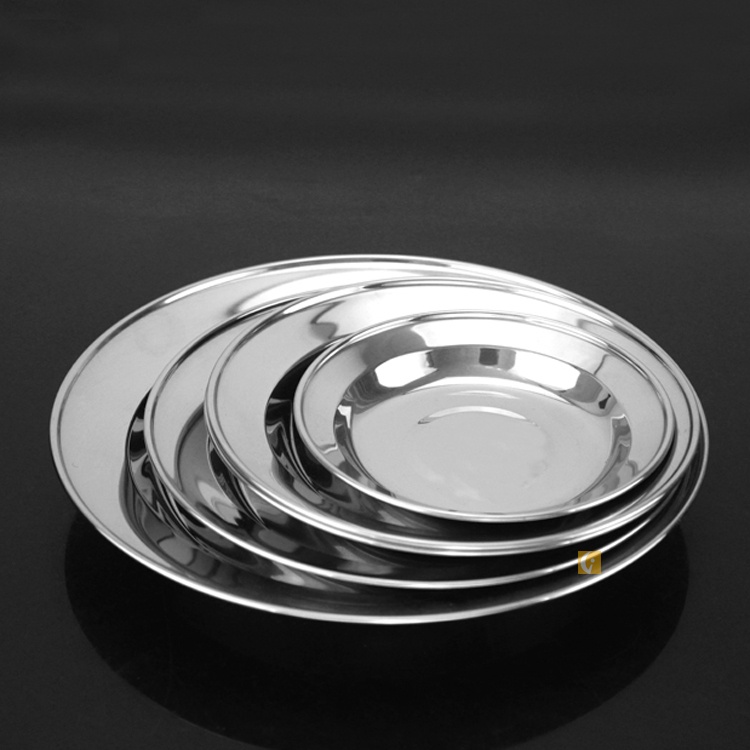 Deep Food Dish Stainless Steel Plate ( JS#-20CM ) | Shopee Philippines