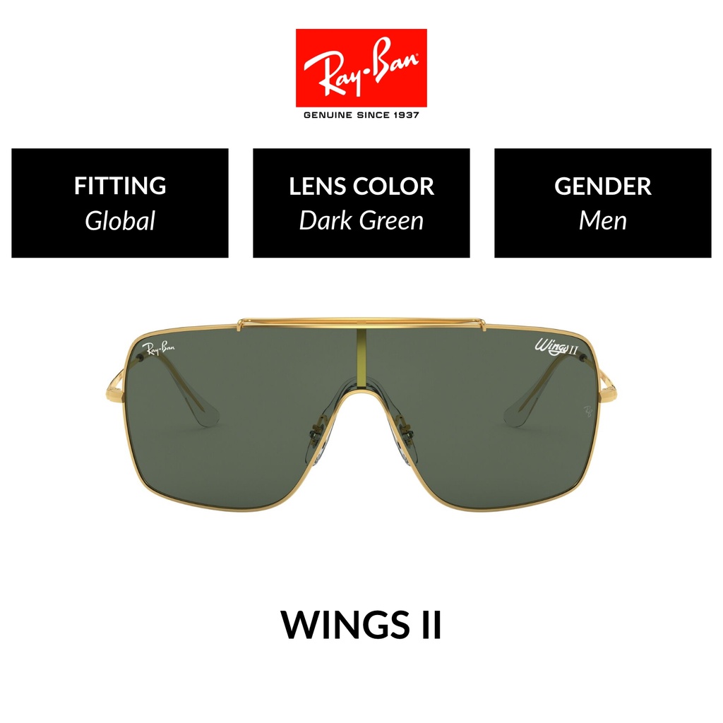 Ray-Ban Wings II - 0RB3697 905071 - Sunglasses | Shopee Philippines