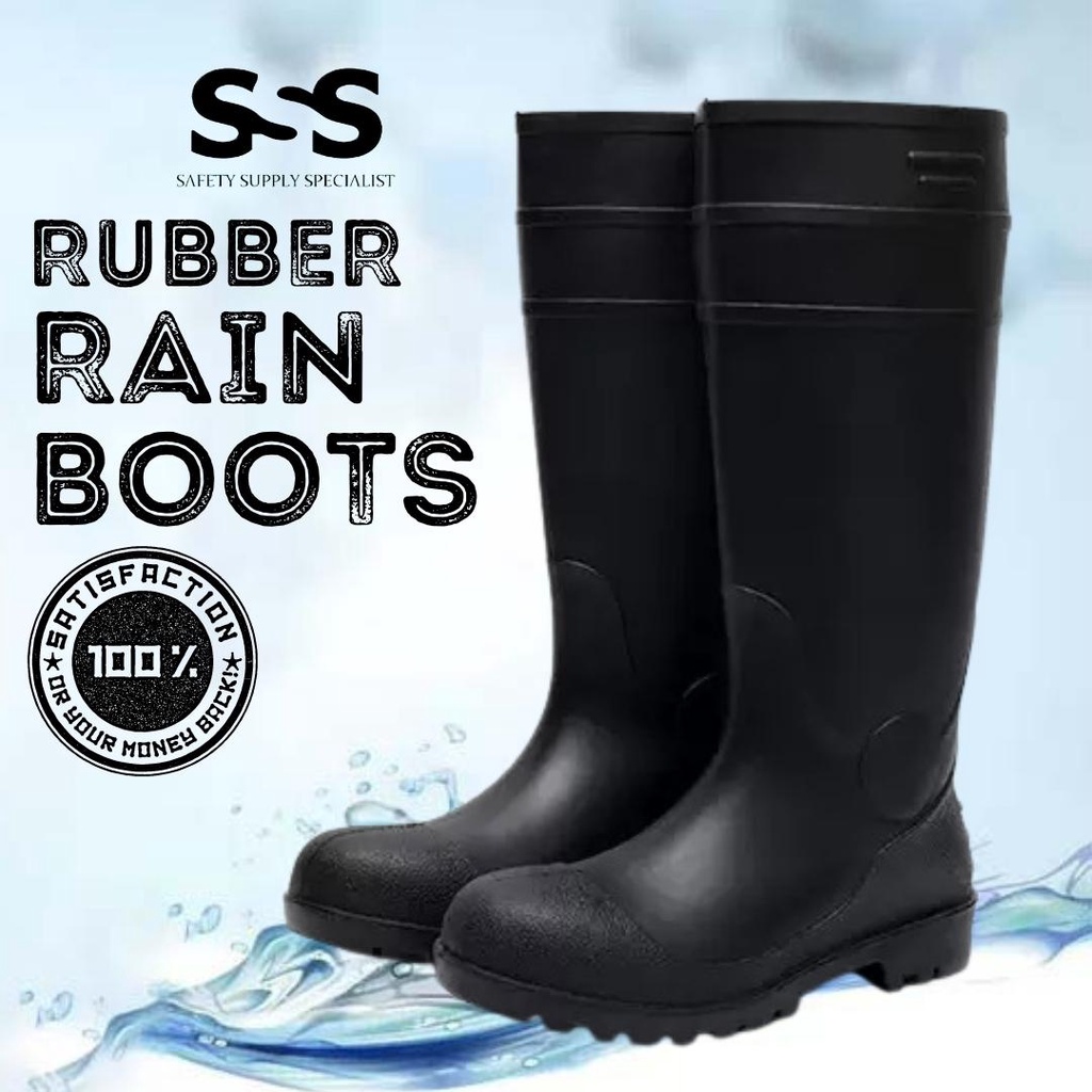 Safety Supply Rain Boots Bota Slip-Resistant Rubber Boots All-Purpose Industrial Protective ...