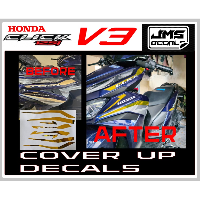 honda click v3 cover up decals | Shopee Philippines