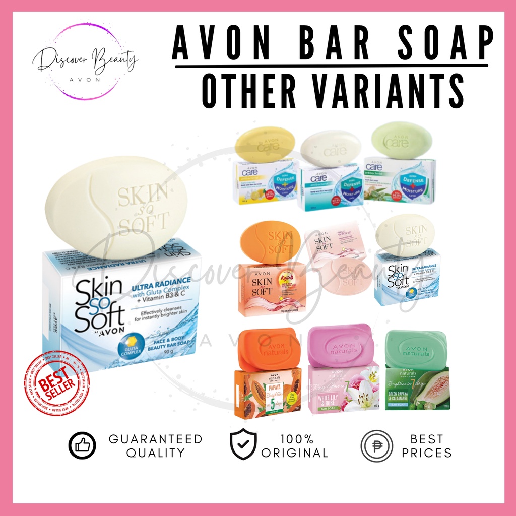 Avon BAR SOAP - SKIN SO SOFT - AC ANTIBACTERIAL - NATURALS 90g - 120g ...