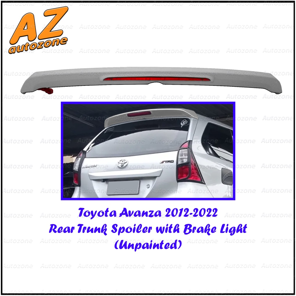 Toyota Avanza 2012-2022 Rear Trunk Spoiler with Brake Light (Unpainted ...
