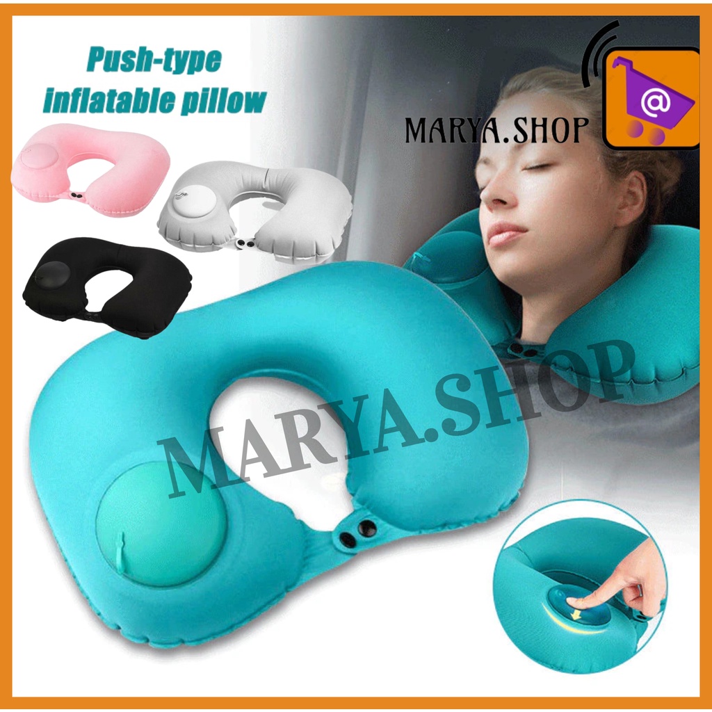 MARYA.SHOP Travel Pillow Push-type Inflatable Pillow, U-shaped Neck ...