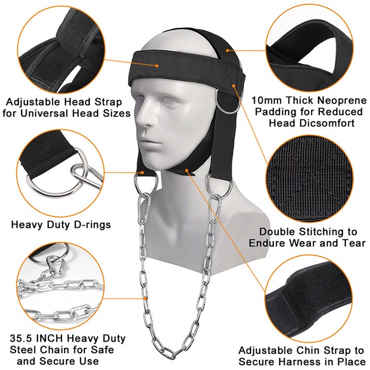 YS Neck Strength Head Harness Power Training Resilient Weight Lifting ...