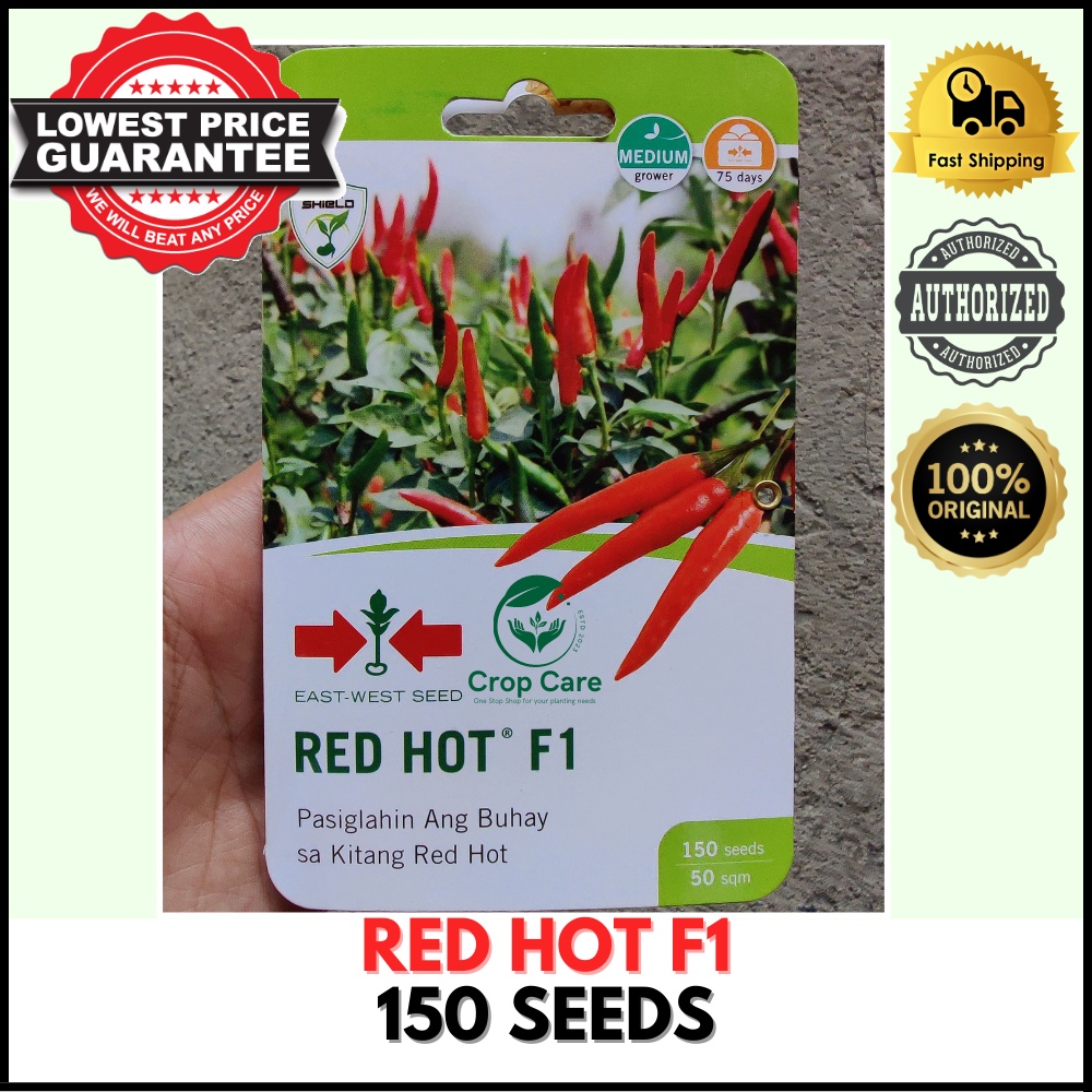 EAST-WEST SEEDS - PEPPER SEEDS - RED HOT F1 HYBRID 150 Seeds | Shopee ...