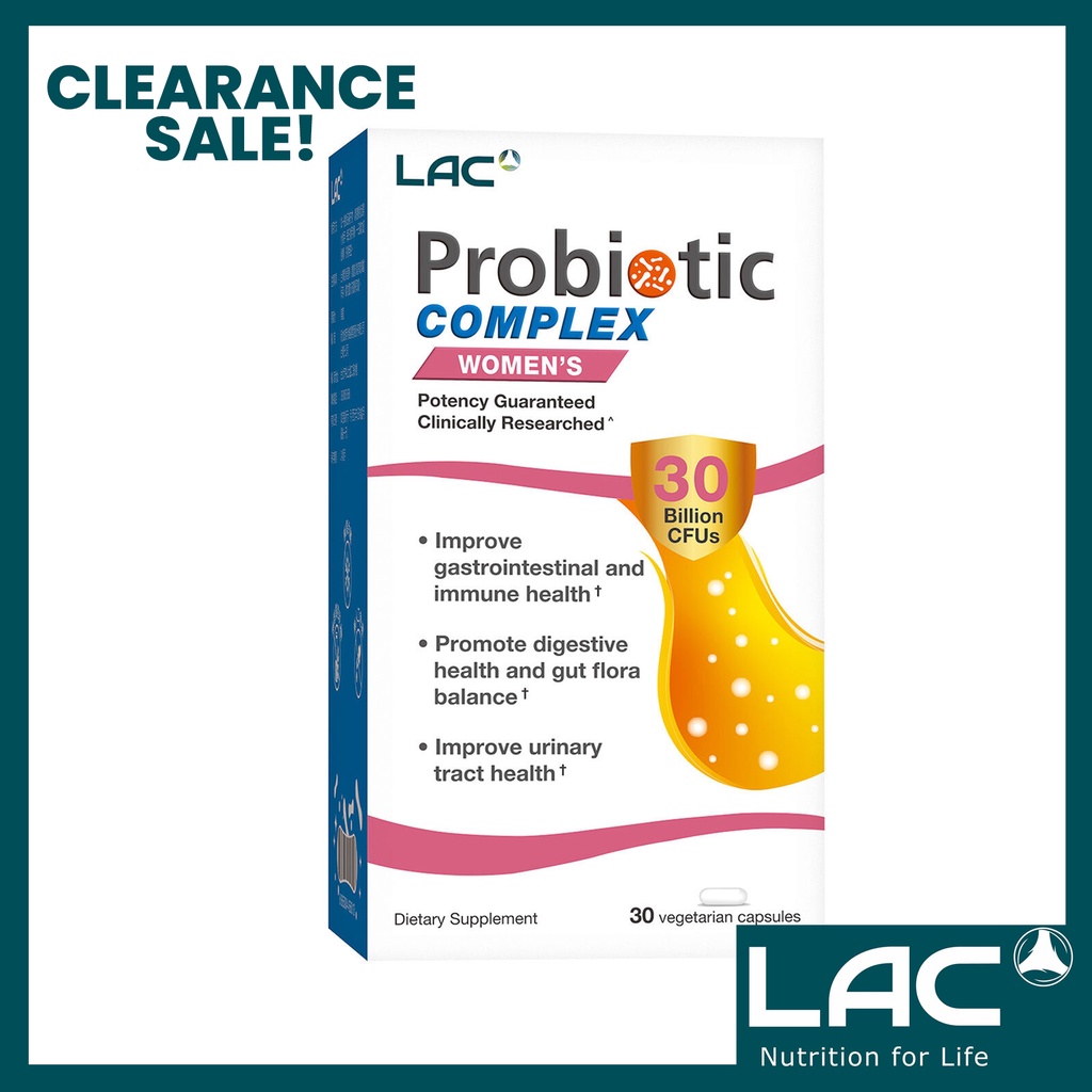 LAC Woms Probiotic Complex 30Bil 30 CP ( Best by: November 2023 ...