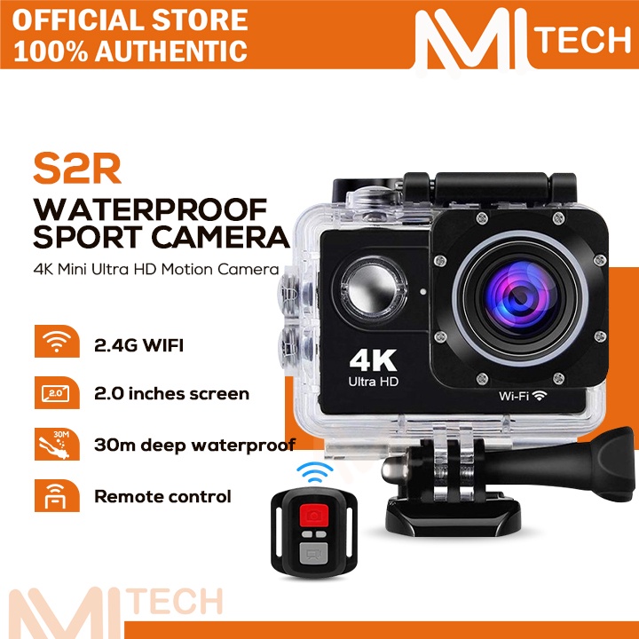ECAM S2R 4K Mini Ultra HD 1080P 12MP Action Sport Camera Waterproof ...