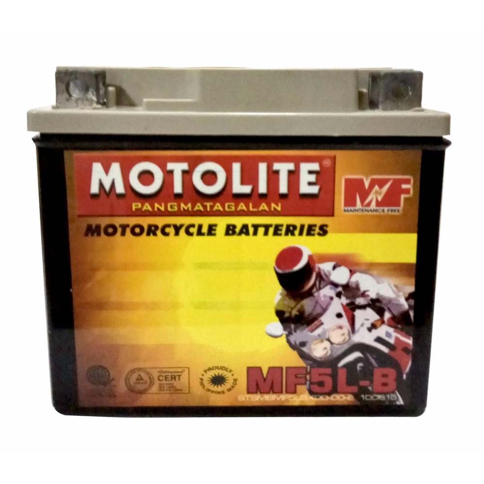 MOTOLITE Motorcycle Battery MFB5-L ( YTX5L ) Maintenance Free Battery ...