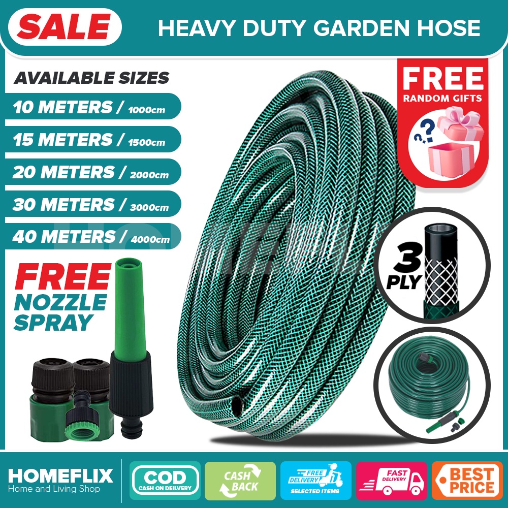Heavy Duty 10 Meter PVC Garden Hose for Gardening and Cleaning with ...