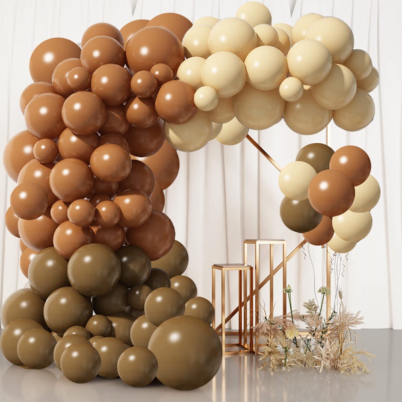 88pcs Brown Coffee Balloons Garland Arch Kit For Birthday Anniversaries ...