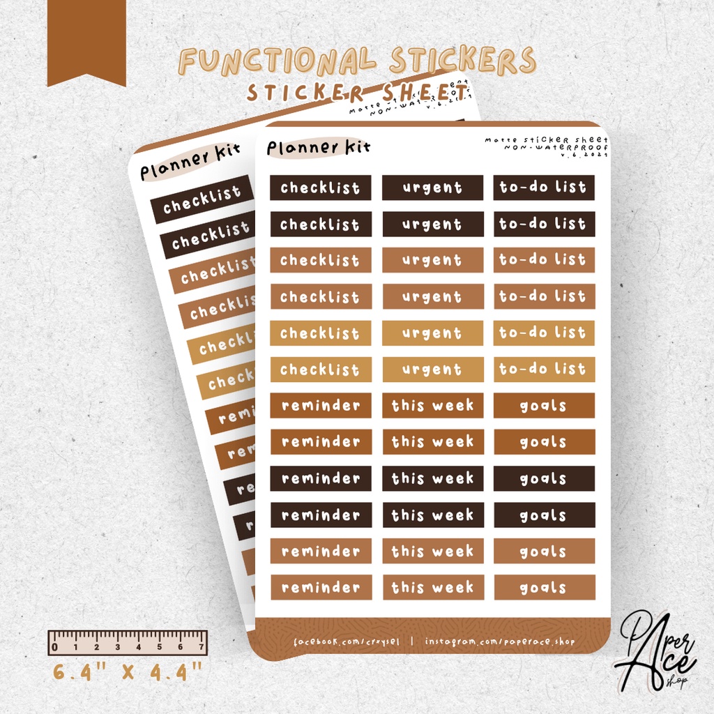 functional stickers | daily bullet journaling | PE010 | diary, planner ...