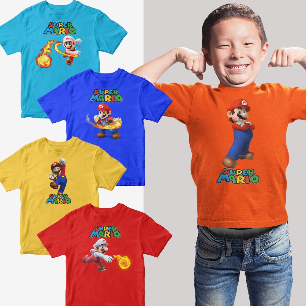 New Super mario Bros Design Collection mario movies, cartoons T-shirt ...