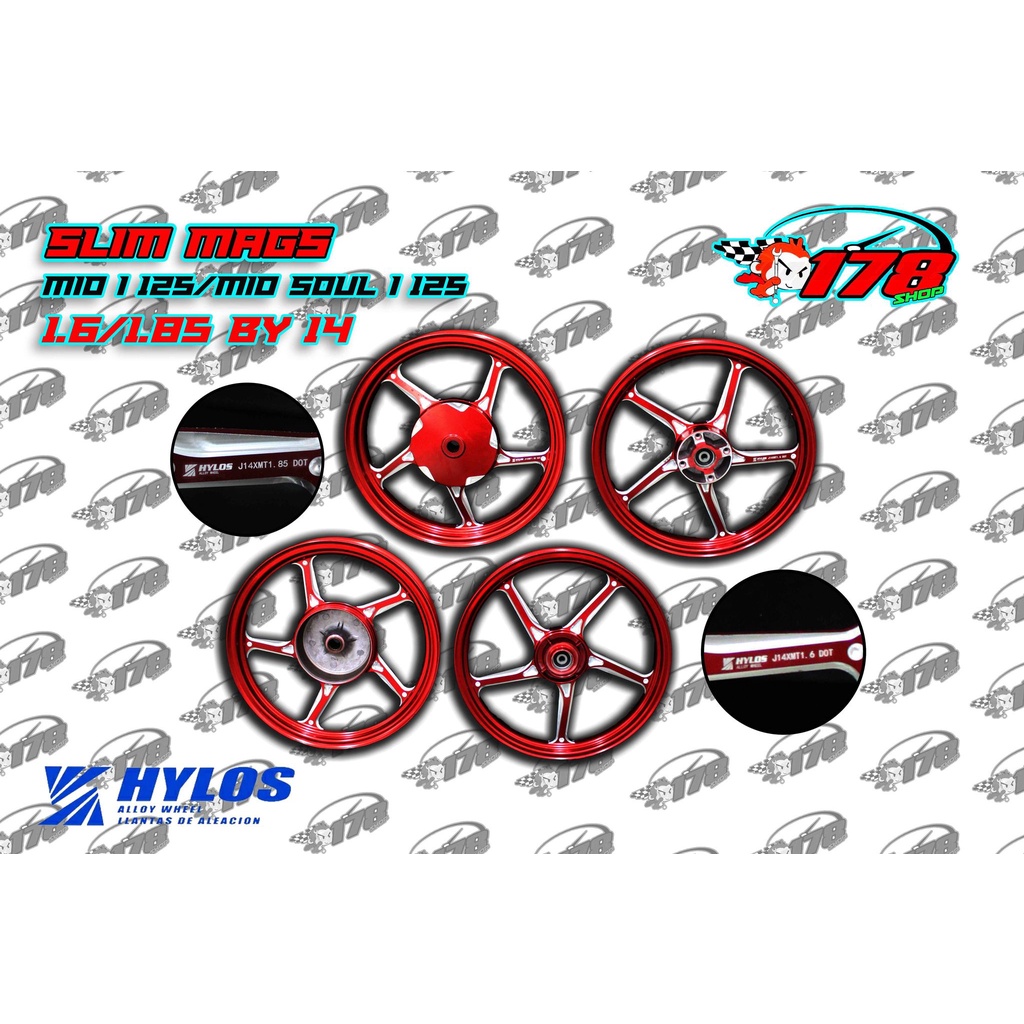 Hylos alloy mags mio 125/mio soul i 125 14" w/bearing | Shopee Philippines