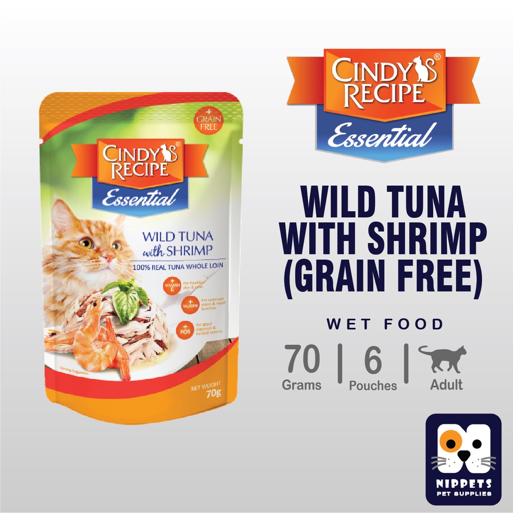 CINDY'S RECIPE Essential Wild Tuna with Shirasu Wet Cat Food in Pouch ...